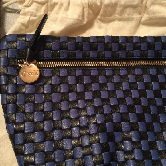 Clare V | Bags | Nwt Clare V Blue And Black Woven Leather Hip Pack ...